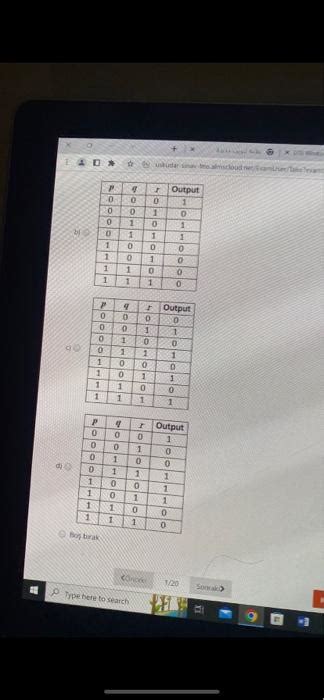 Solved 1 The Output Of The Following Combinational Circuit