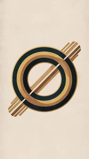 Retro Circle Icon O Letter Logo Sign Flat Design Premium Ai Generated Image