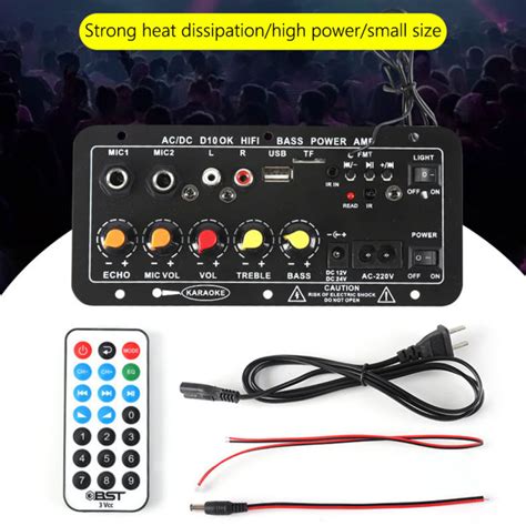 Dikirim Dari Jakarta Mobil HIFI Bluetooth 5 0 Amplifiers Untuk 8 12 Inci Speaker AC 220V 12V