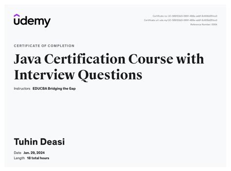 Tuhin Deasi On Linkedin Java Udemycertificate Udemycourse Udemy