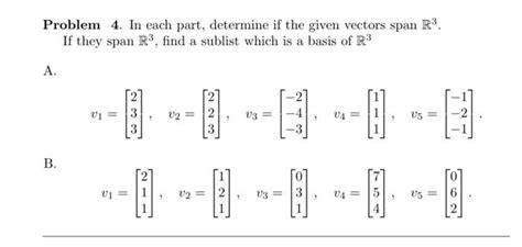 solved problem 4 in each part determine if the given