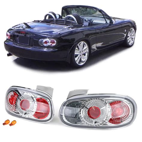 Clear Chrome Tail Lights Mazda Mx5 Nb 1998 2005 E Mark Approved