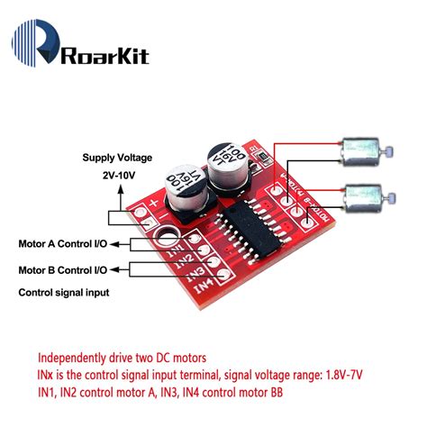 10PCS 2 CHANNEL DC Motor Drive Module Positive Inversion PWM Speed Adjustment Double H Bridge