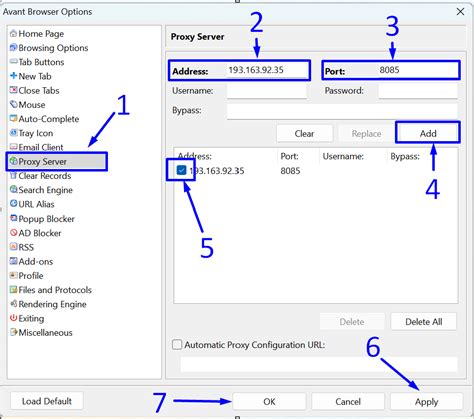Setting Up A Proxy In The Avant Browser Proxycompass