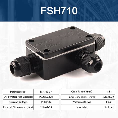 Kotak Konektor Kabel Listrik IP66 Waterproof Junction Box FSH710 Konektor Kabel Tahan Air