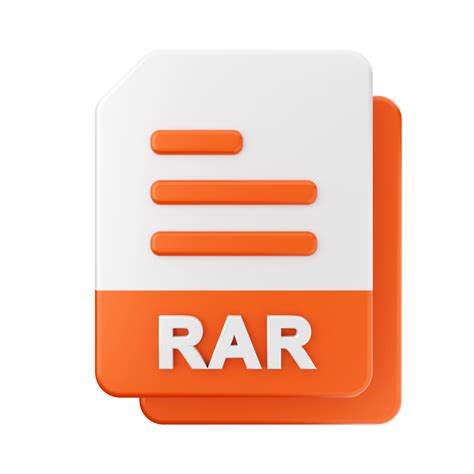 3d File Rar Icon Illustration 22597427 Png