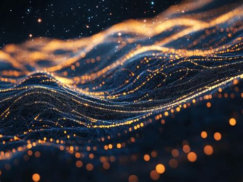 Abstract Representation Of Data Streams Flowing Through Cyberspace