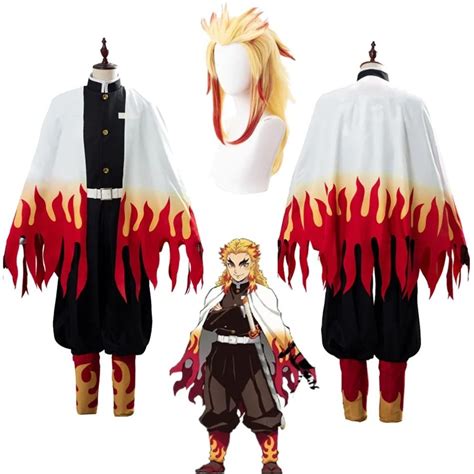 Cosplay Demon Slayer Costume Kyojuro Rengoku Cosplay Manga Usa