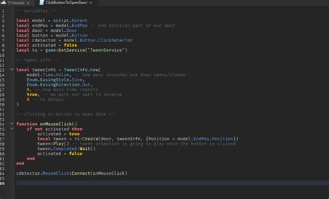 Open Door When Clicked Script Buzzy