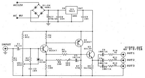 Splitter And Amplifier Video Circuit Diagram Electronic Circuits Diagram