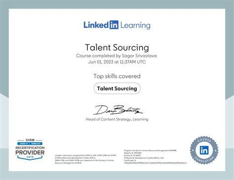 sagar srivastava on linkedin certificate of completion