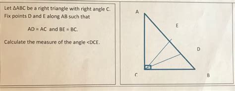 Solved Let AABC Be A Right Triangle With Right Angle C Fix Chegg Com