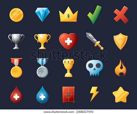 Game Ui Assets Set Gaming User Stock Vector Royalty Free Shutterstock