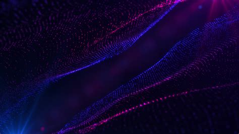 Abstract Digital Dynamic Particle Waves With Light Motion Lights