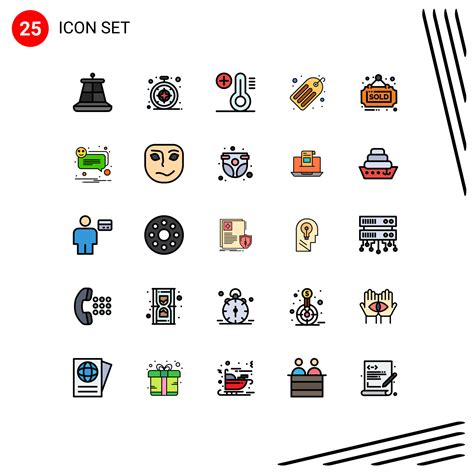 User Interface Pack Of 25 Basic Filled Line Flat Colors Of Alert Sign Temperature Real Optimal