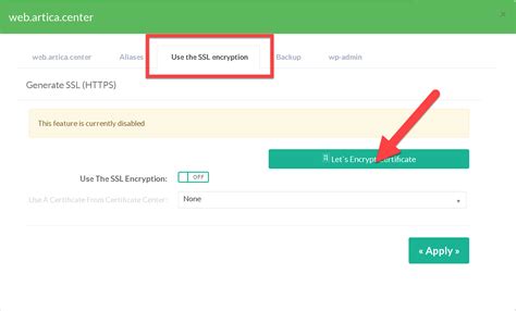Create Easily An SSL Site Using Let S Encrypt Certificate Artica Wiki