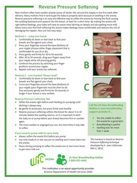 Reverse Pressure Softening Pdf Breastfeeding Nipple