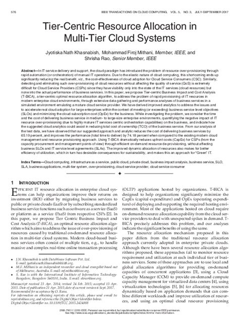 Pdf T Bica Optimizing Cloud Resource Allocation