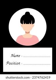 Id Badge Woman Template Name Position Stock Illustration Shutterstock