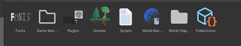 Made Some Custom Folder Icons Found A Nice Plugin Called Unity Folder Icons By Wooshiidev Unity3d