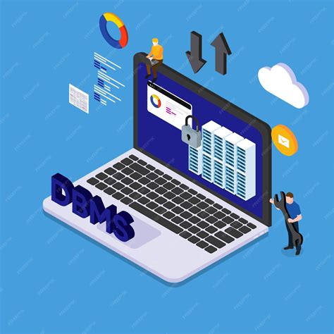 Premium Vector Database Administrator Dbms Software Data Center Computer Connection