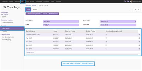 You Can Check Here As For Example I Have Created Month Periods