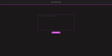 GitHub Discord Token Checker Discord Token Checker