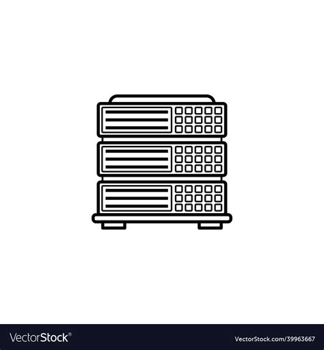 Server Hosting Icon Design Template Isolated Vector Image