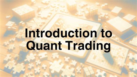 Introduction To Quant Trading Video Course Youtube