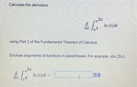 Solved Calculate The Derivative [ Frac{d}{d X}