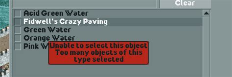 Object Selection Wont Let Me Select Fidwells Crazy Paving Because Too Many Objects Are