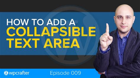 How To Add A Collapsible Text Area In Wordpress Youtube