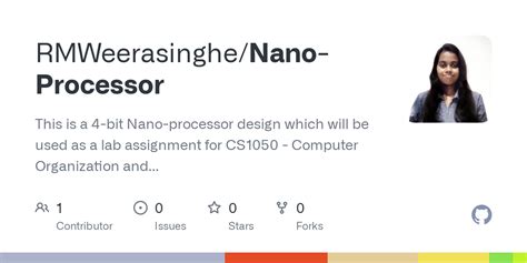 Github Rmweerasinghenano Processor This Is A 4 Bit Nano Processor Design Which Will Be Used