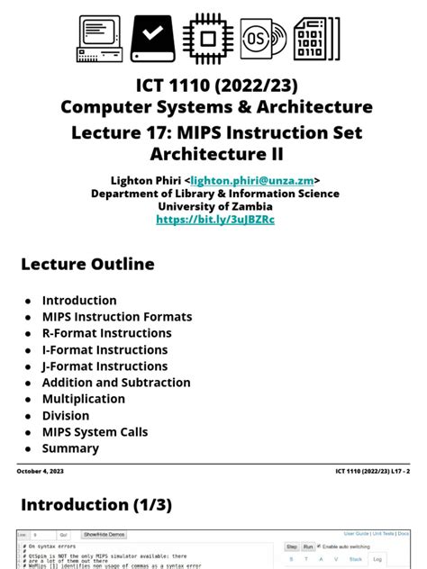 Notes Unza23 Ict1110 Lecture 17 Pdf Classes Of Computers Computer Architecture