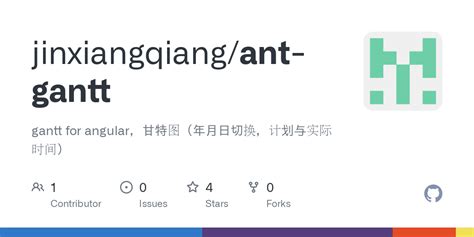 GitHub jinxiangqiang ant gantt gantt for angular甘特图年月日切换计划与实际时间
