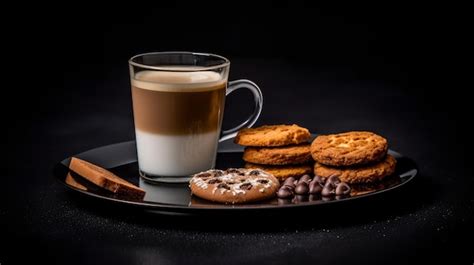 Premium Photo Cookies And A Scrumptious Cup Of Hot Cocoa Ai Generated
