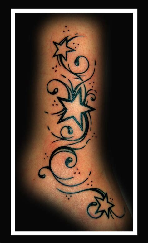 Stars And Swirls Star Tattoos Star Tattoo Designs Girly Tattoos