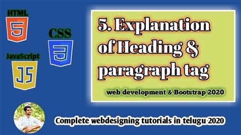 Html Tutorialheading And Paragraphs Web Development Tutorial 5 In