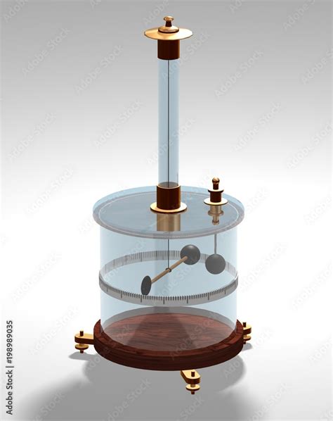Coulombs Torsion Balance 3d Illustration Of The Torsion Balance