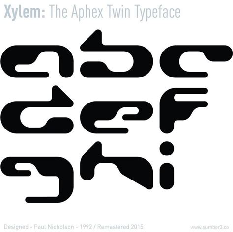 The Aphex Twin Typeface Futuristic Typography Typography Inspiration Graphic Design Collection