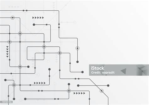 추상 기하학적 연결 선과 점 간단한 기술 그래픽 배경입니다 그림 벡터 디자인 네트워크 및 연결 개념입니다 0명에 대한 스톡 벡터