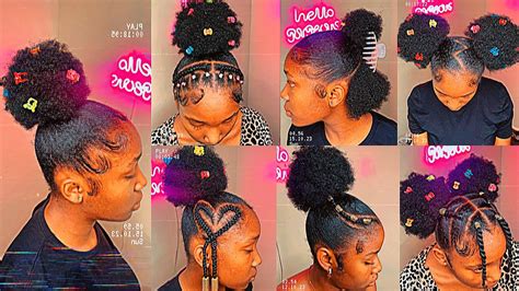 Back To School Black Girl Easy 4c Hairstyles 🧡🍁 Youtube
