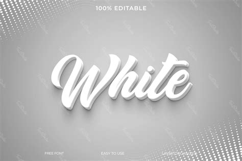 White Font Style Text Effect Photoshop Premium Psd File