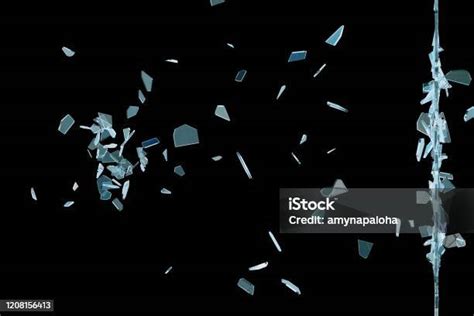 검은 색 배경 3d 렌더링에 파란색 깨진 유리 휴식의 애니메이션 검은색에 대한 스톡 사진 및 기타 이미지 검은색 금이 간 배경 주제 Istock