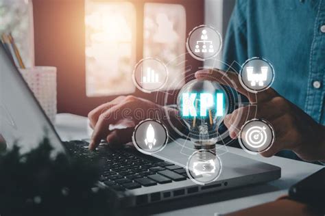 Kpi Key Performance Indicator Business Internet Technology Concept Businessman Hand Holding