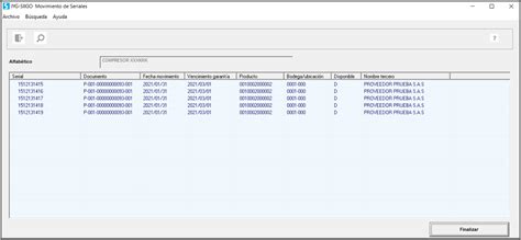 Informes Movimiento De Seriales Módulo Seriales Portal De Clientes Siigo Software Contable Y