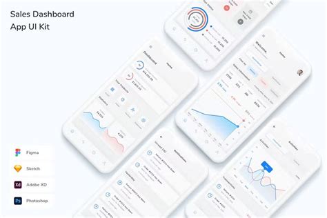 Sales Dashboard App Ui Kit Graphic Templates Envato Elements