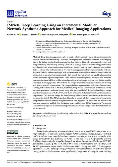 Pdf Imnets Deep Learning Using An Incremental Modular Network Synthesis Approach For Medical