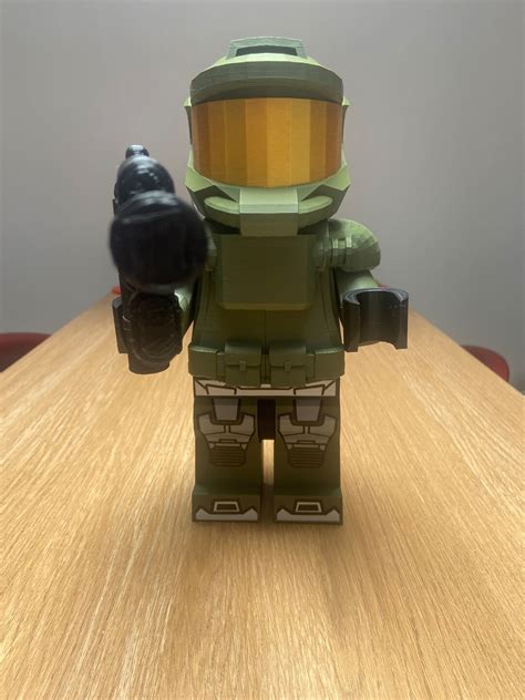 giant lego minifig master chief etsy
