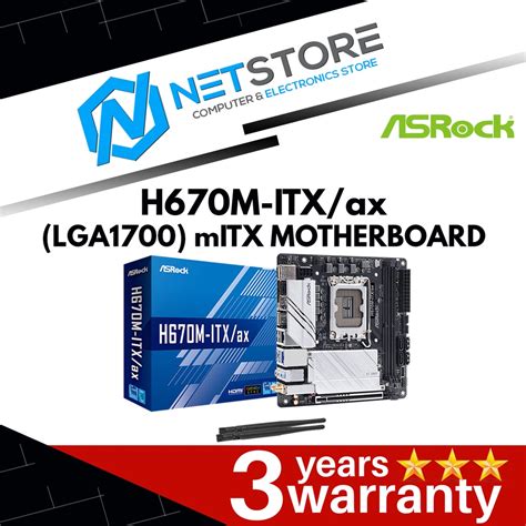 Asrock H M Itx Ax Lga Mitx Motherboard Asrk H M Itx Ax Shopee Malaysia